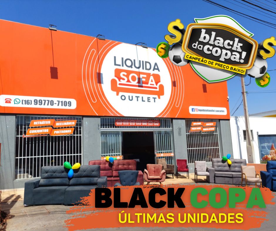 Black Copa Outlet Liquida Sofá; compre um sofá e ganhe uma linda ...