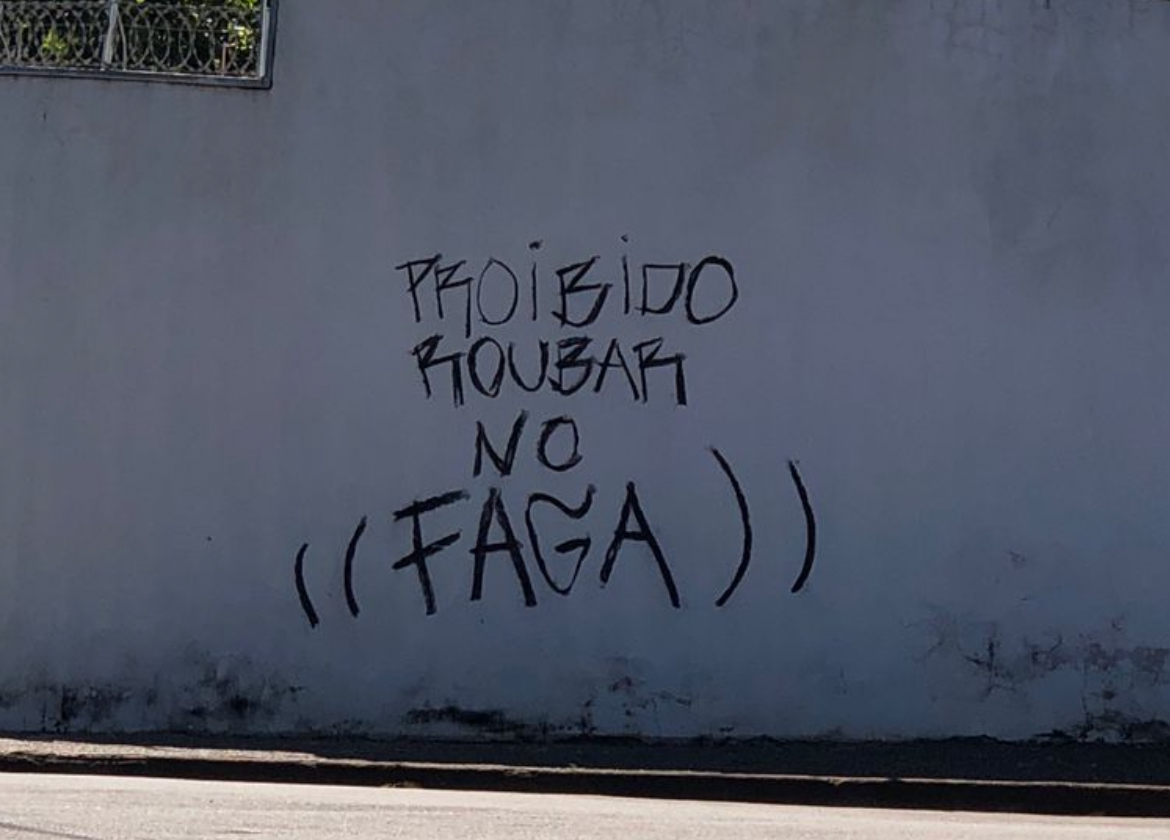 Pixações em muros no Fagá chamam a atenção: "proibido roubar" - São ...