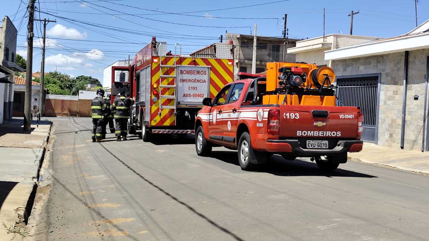 Explosão de frasco de inseticida alerta mulher durante fogo em ...